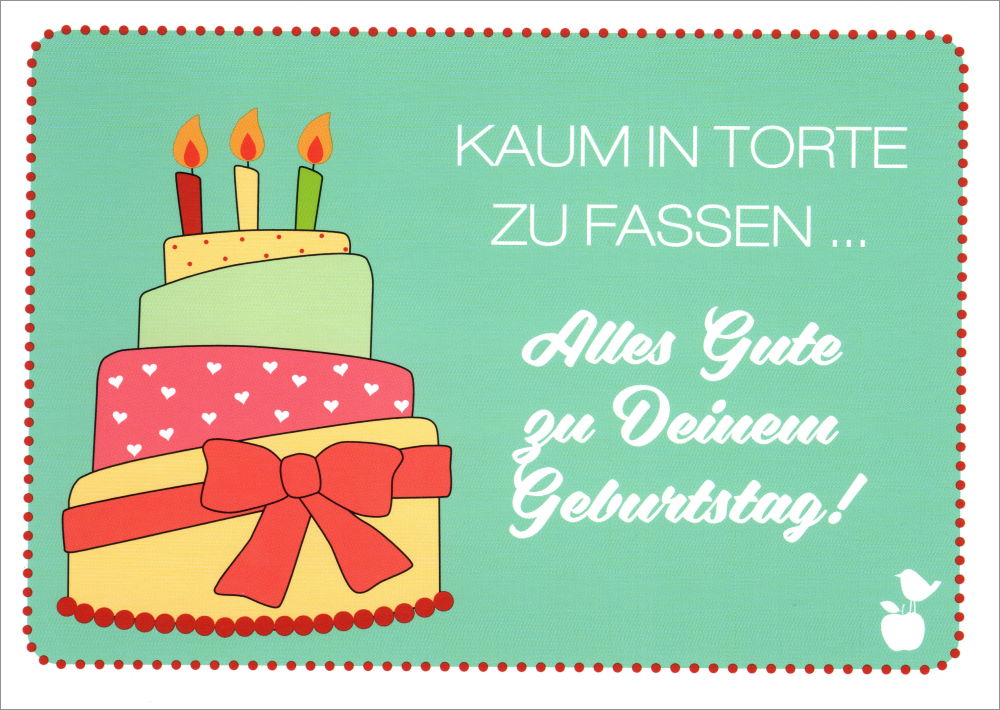 Postkarte Sprüche & Humor: "Kaum in Torte zu fassen ..."