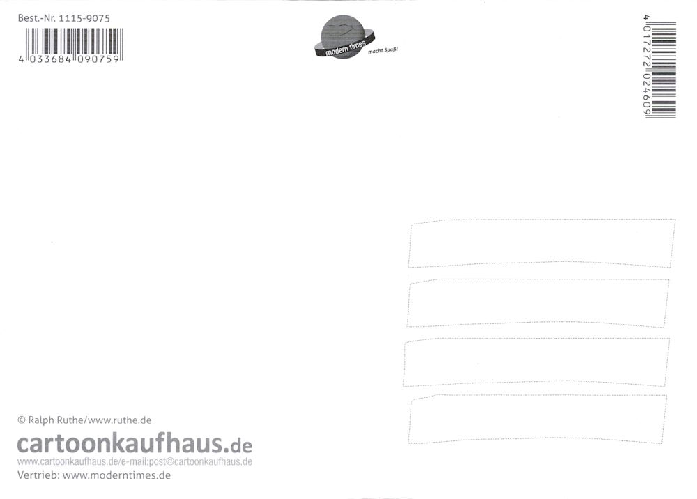 Postkarte Ralph Ruthe "Familie Zebra gefällt das."