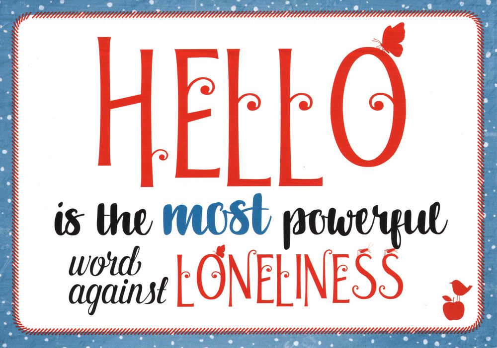 Postkarte Sprüche & Humor: "HELLO ist the most powerfull ..."
