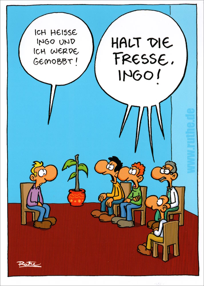 Postkarte Ralph Ruthe "Halt die Fresse, Ingo!"