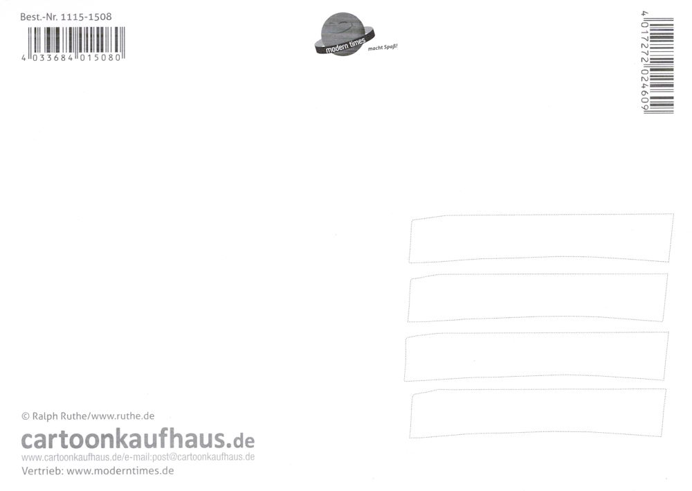 Postkarte Ralph Ruthe "Das könnte jetzt etwas pieksen."
