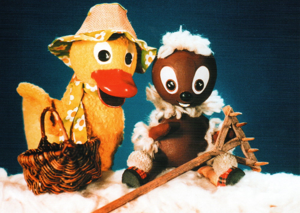 Postkarte "Unser Sandmännchen: Schnatterinchen und ..."