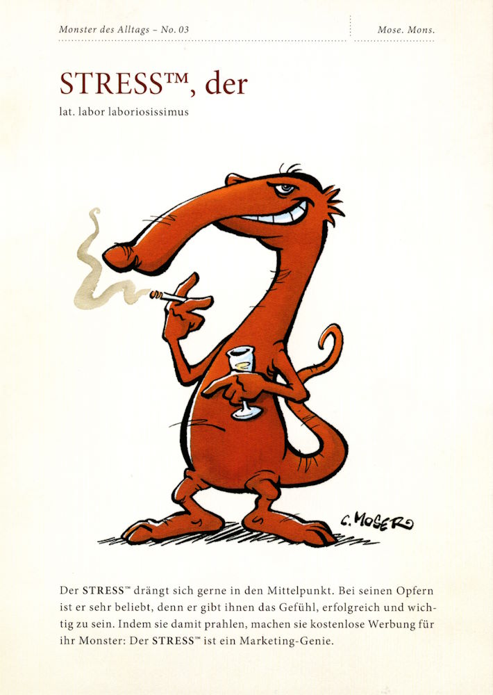 Postkarte "Monster des Alltags - No. 03: STRESS™"