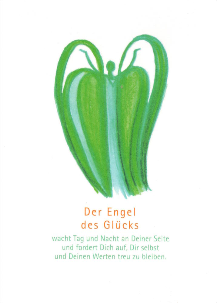 Postkarte Besinnliches "Der Engel des Glücks"
