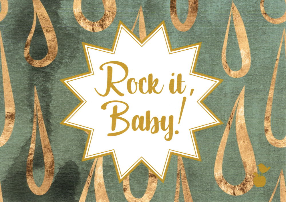 Postkarte Sprüche & Humor: "Rock it, Baby!"