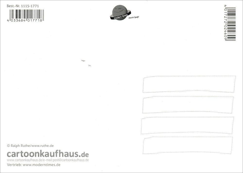 Postkarte Ralph Ruthe "Phantom! Der Opa!"