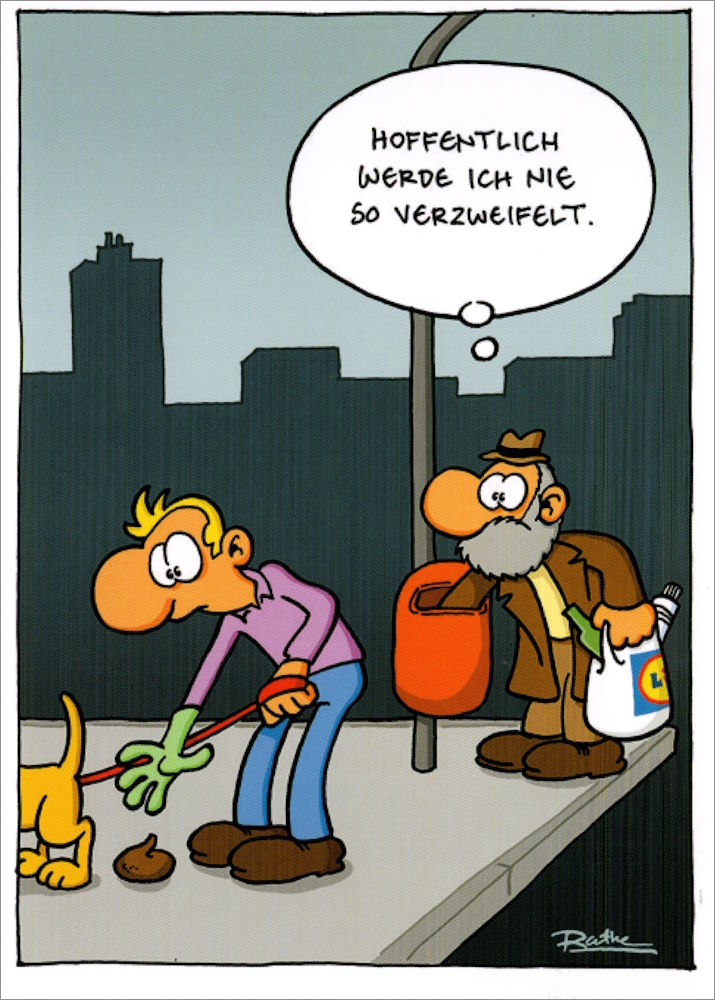 Postkarte Ralph Ruthe "Hoffentlich werde ich nie so ..."